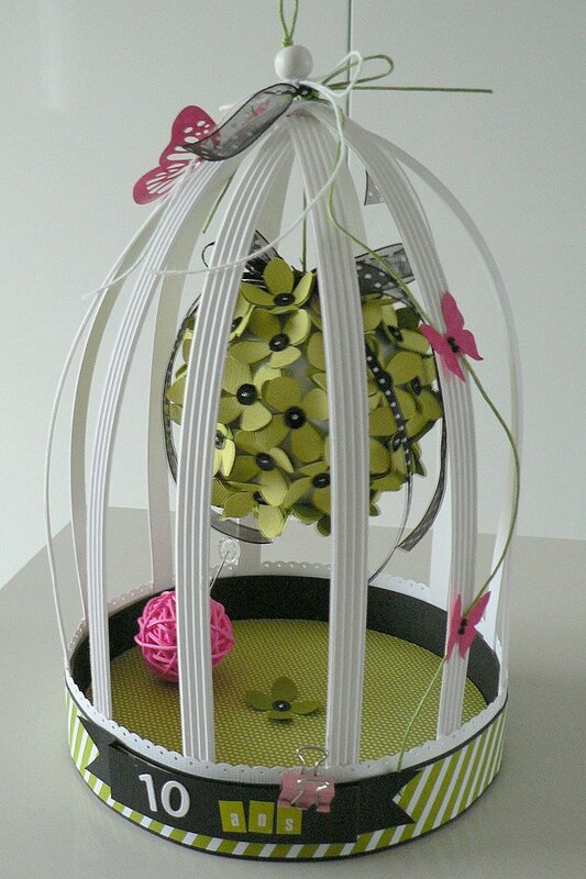 Cage à oiseaux spéciale 10 ans la Fée du Scrap - Scrapapam85